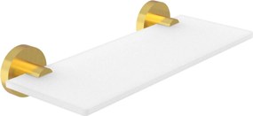 Nimco Unix - Polička, délka 30 cm, sklo/kartáčovaná zlatá UNZ 13091B-30-Z