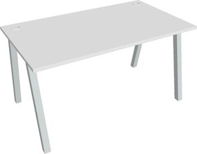 Kancelářský pracovní stůl Hobis USA 1400, bílá RAL 9016, deskaakát