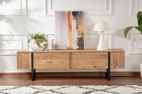 TV stolek v dekoru borovice v přírodní barvě 180x50x29,5 cm Serenity – Kalune Design