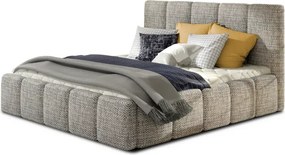 Designová čalouněná postel MIRA, 200x160, šedá (sawana 21/pouze rám postele/beg_11_co_1.6)