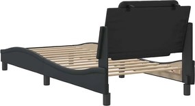 Rám postele bez matrace Zadar černý 90x190 cm umělá kůže 3208149
