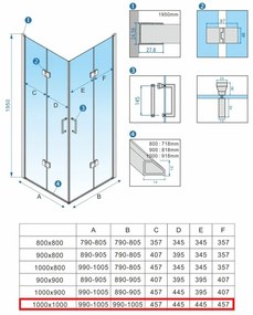 BPS-koupelny Čtvercový sprchový kout HYD-SK08D 100x100 zlatý/transparent - bez vaničky