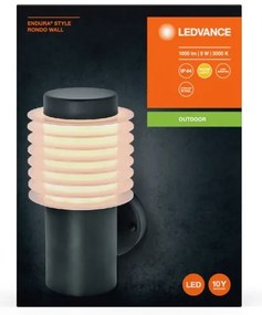 Ledvance - LED Venkovní nástěnné svítidlo RONDO LED/9W/230V IP44 antracit