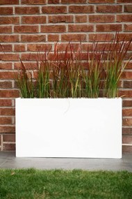 Květináč ELEMENTO SLIM, sklolaminát, šířka 90 cm, bílá
