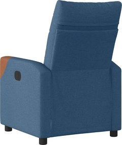 Elektrické polohovací křeslo modré textil 3323996