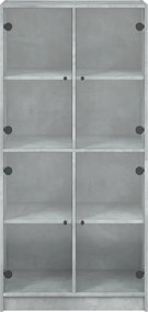 Highboard s dvířky betonově šedý 68x37x142 cm kompozitní dřevo 3295860