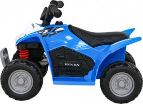 Ramiz Čtyřkolka Honda 250X TRX na baterie modrá + klakson + LED + ekokůže