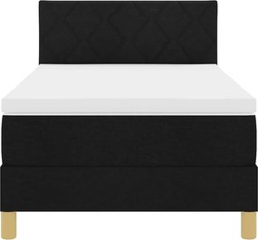 Postel s boxspringem s polštářem Černá 90 x 190 cm textil 3338960