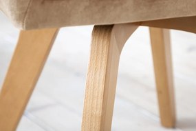 Designová otočná židle Gaura šampaňský samet