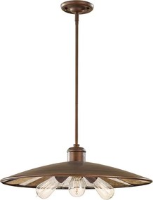 Retro lustr Elstead Urban Renewal 3xE27 Bronz