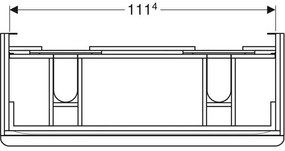 Geberit Smyle Square Koupelnová skříňka pro dvojumyvadlo 118,4 cm, láva 500.356.JK.1