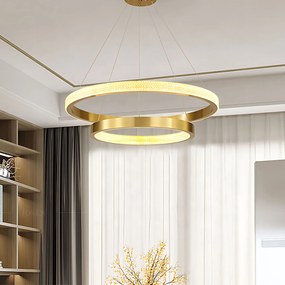 Toolight Toolight, LED stropní svítidlo 60cm, 55W, 3500lm + dálkové ovládání, APP1772-CP, zlatá matná, OSW-06351