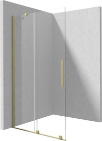 Deante Prizma sprchová zástěna walk-in 100 cm zlatá kartáčovaný/průhledné sklo KTJ_R30R
