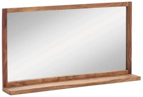 furniture-nabytek.cz - Masivní koupelnové zrcadlo Sidora light I z akácie, lakované, hnědé – 105×16×60 cm