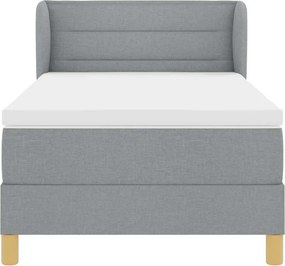 Postel s boxspringem s matrací Světle šedá 80 x 200 cm textil 3340115