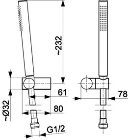 KFA Armatura 841-225-81 - Sprchová sada MOZA nerez/matná černá