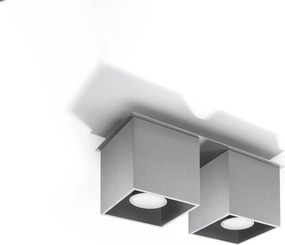 Sollux Lighting Stropní svítidlo QUAD 2 šedé