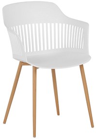 Sada 2 bílých jídelních židlí BERECA Beliani