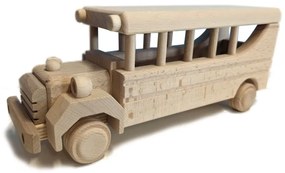 Gaboni 92251 Dřevěný autobus, 30 x 10 x 12 cm