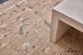 Diamond Carpets India, Ručně vázaný kusový koberec Flora DESP P48 Brown Mix, 80x150, hnědá, chodba / předsíň