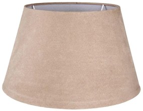 Hnědé textilní stínítko na lampu - 30 x 18 cm