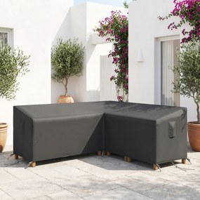 Ochranný kryt na zahradní nábytek Winterproof Voděodolný kryt ve tvaru V s ochranou proti UV záření 420D Oxford 216x216x78 cm černý