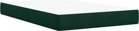 Box spring postel s matrací tmavě zelená 120 x 200 cm samet 3287719