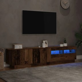 TV stolek s LED old wood 180x35x40 cm kompozitní dřevo 3329163
