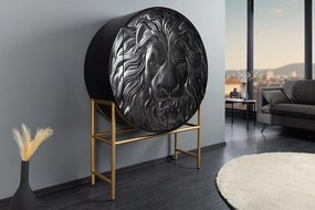 Designová vysoká komoda Hergus 140 cm černé mango