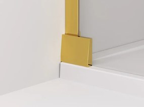 Sanswiss CADURA CAT4 Walk-In Pevná stěna samostatná 110 cm Šířka: 1100 mm, Profil: Zlatá, Sklo: Hladké čiré