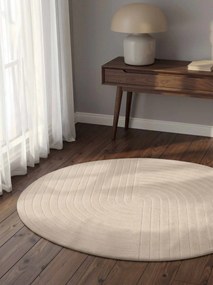 Vikosa, Kusový koberec Vikosa Arcura 106269 Cream White kruh, 120x120 (průměr) kruh, bílá, ložnice