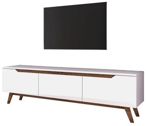 TV stolek/skříňka Damien (bílá + ořech)