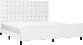 Rám postele s čelem bílý 160x200 cm umělá kůže 3125580