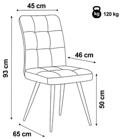 Autronic Jídelní židle DCL-D1250 Barva potahu: Šedá