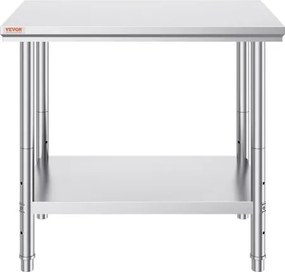 Pracovní stůl 61 × 91,4 × 81,3 cm z nerezové oceli NSF pro na přípravu komerčních