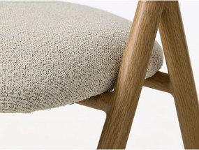 Krémové/v přírodní barvě čalouněné jídelní křeslo s područkami Frances – Unique Furniture