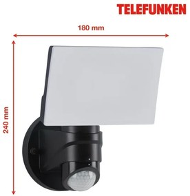 Telefunken 304305TF - LED Venkovní nástěnné svítidlo se senz. LED/24W/230V IP44