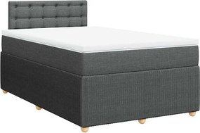 Box spring postel s matrací tmavě šedá 120x200 cm textil 3287438
