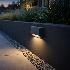 Moderní venkovní nástěnné svítidlo tmavě šedé vč. LED IP65 - Sandstone 2