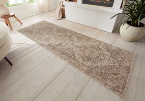 Hanse Home, Kusový koberec Terrain 105597 Sand Cream Brown, 80x200, hnědá, ložnice