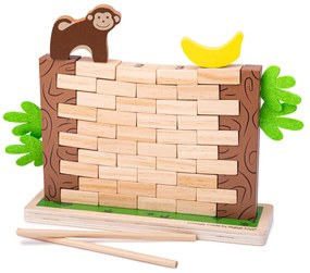 Bigjigs Toys Dřevěná motorická hra Padající džungle