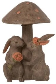 Zamilovaní králíci pod houbou - 16*22.5cm