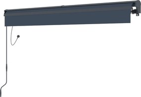Elektrická markýza s LED osvětlením BestBerg BBSU-EL295CG / 295 x 250 cm / šedá