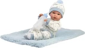 Llorens 63509 NEW BORN CHLAPEČEK - realistická panenka miminko s celov