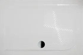 RIHO KOLPIG DB36 sprchová vanička 140x90 cm, litý mramor, bílá, vč. sifonu