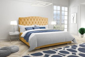 Eka Čalouněná postel Valentyn 160x200 cm Barva látky Trinity: (2313) Modrá, Úložný prostor: S dřevěným rámem úložného prostoru