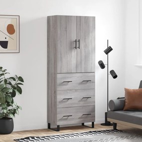 Skříň highboard šedá sonoma 69,5 x 34 x 180 cm kompozitní dřevo