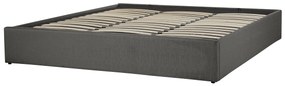 Čalouněná šedá postel s úložným prostorem 180x200 cm DINAN Beliani