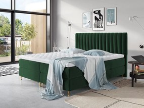 Elegantní box spring postel Eleanor 180x200, zelená