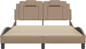 Rám postele Viana bez matrace cappuccino 120x200 cm umělá kůže 3208086